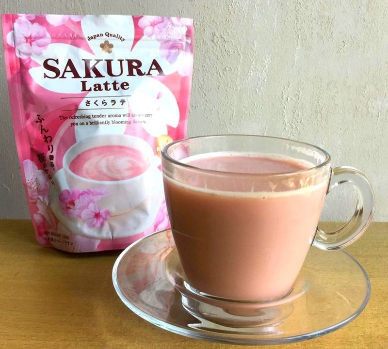 A cheaper sakura latte otpion from Kaldi Coffee Farm | City-Cost